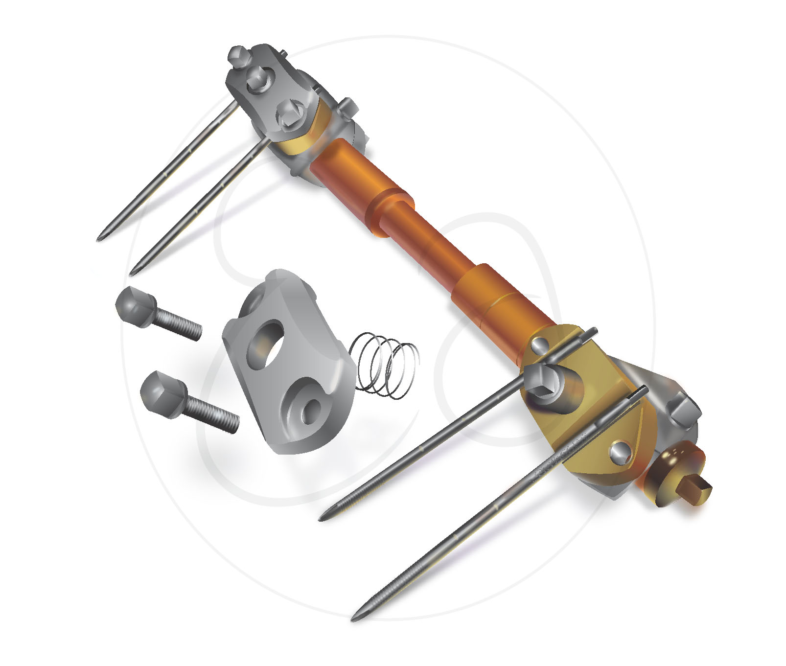 External Fixator Realistic Vector Illustration – Emily Adams BioMedical ...