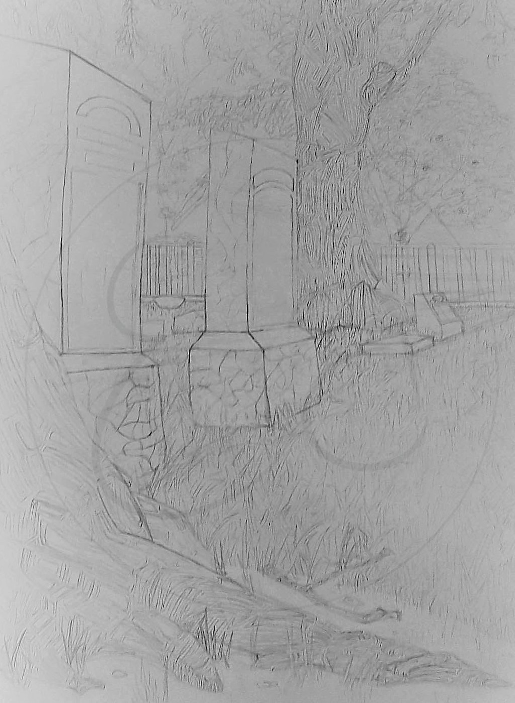 Perspective Cemetary Line Drawing (Graphite) – Emily Adams | MedComms ...